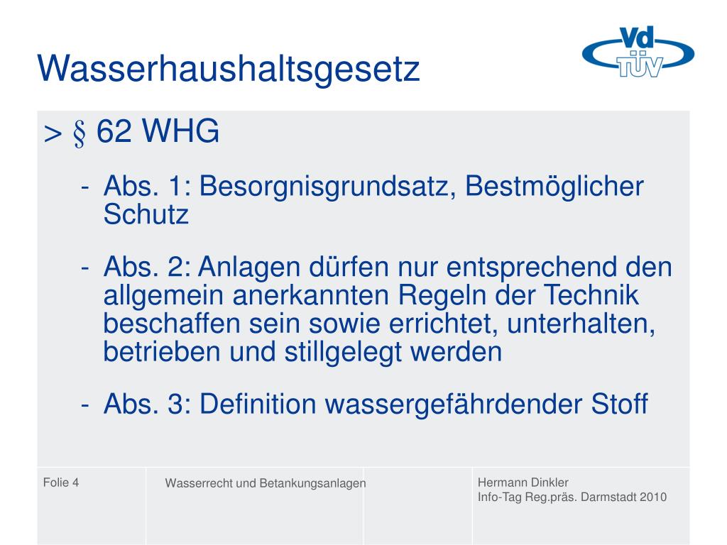 PPT - Wasserrecht und Betankungsanlagen PowerPoint Presentation, free ...