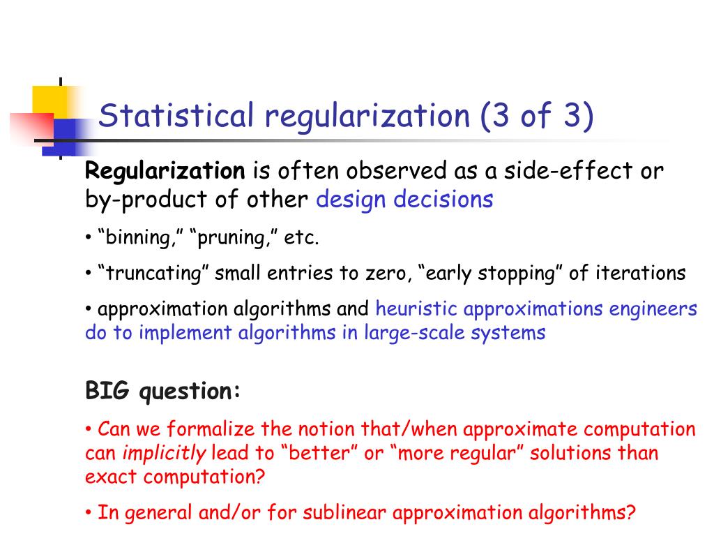 Ppt Implicit Regularization In Sublinear Approximation Algorithms Powerpoint Presentation Id 9336