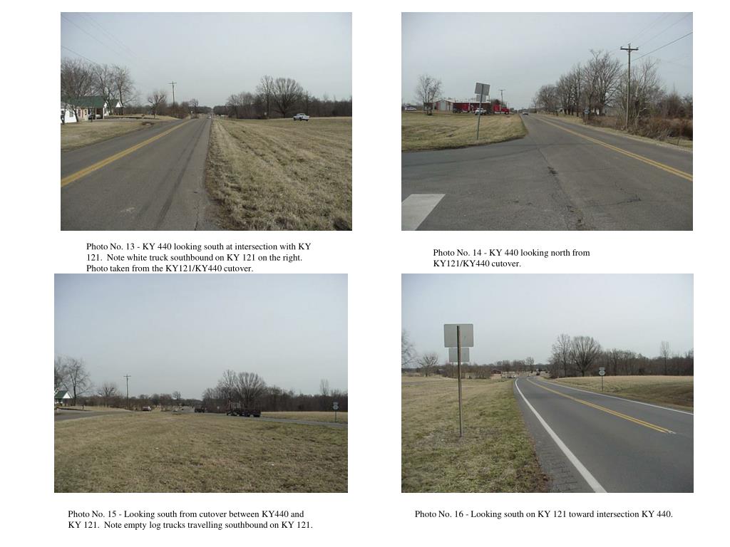 PPT - Photo No. 2 – KY 121 northbound; Jct. KY 1830 ahead on right ...