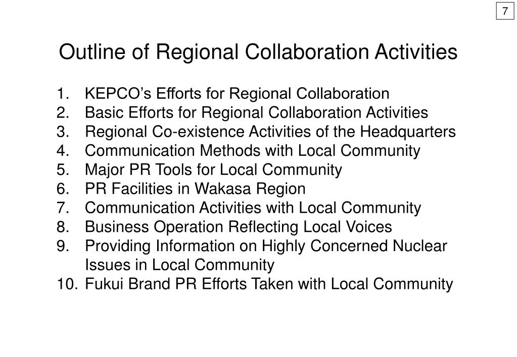 PPT - Regional Collaboration Activities of the Kansai Electric Power ...