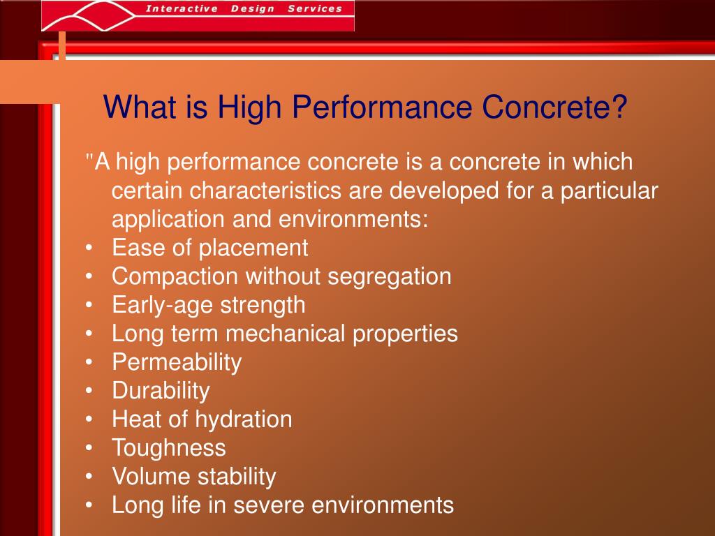 PPT - High Performance Concrete in Bridge Construction: A Comprehensive ...
