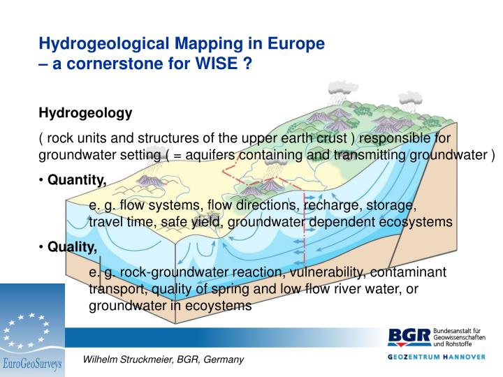 PPT - Hydrogeological Mapping in Europe – a cornerstone for WISE ...