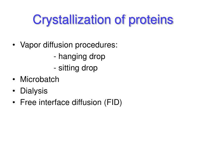 PPT - Protein Purification & Crystallization PowerPoint Presentation ...