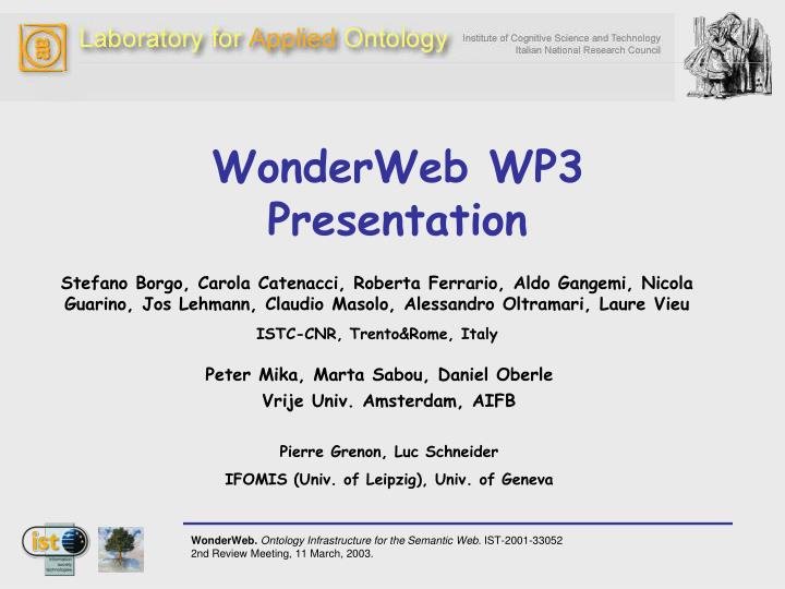 PPT - WonderWeb WP3 Presentation PowerPoint Presentation, free download ...