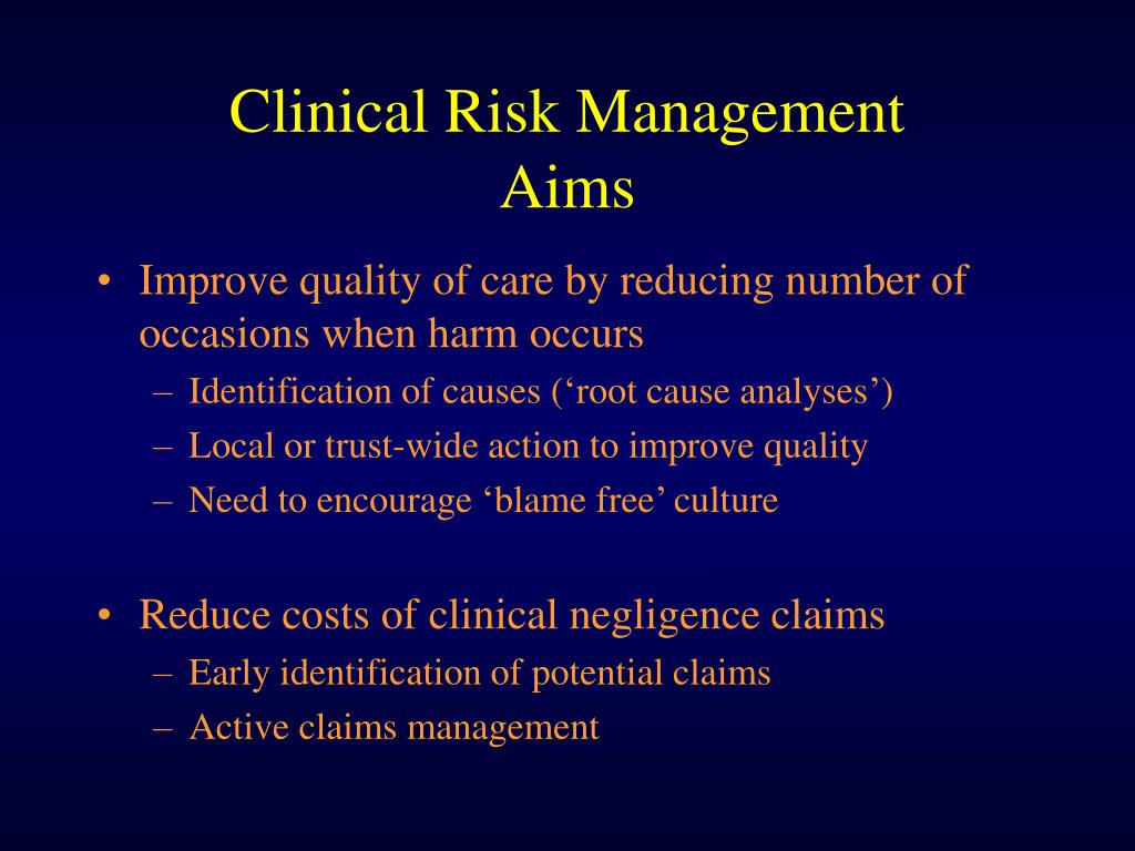 Ppt Clinical Risk Management Health Is A Risky Business Powerpoint