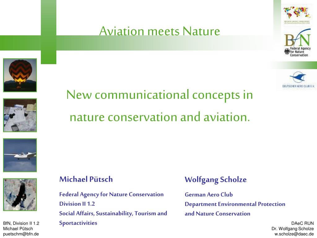 PPT - Aviation meets Nature New communicational concepts in nature ...