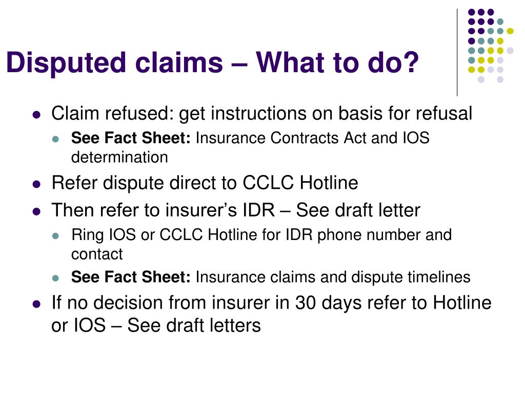 PPT - How to win an insurance complaint and resolve a 3 rd party ...