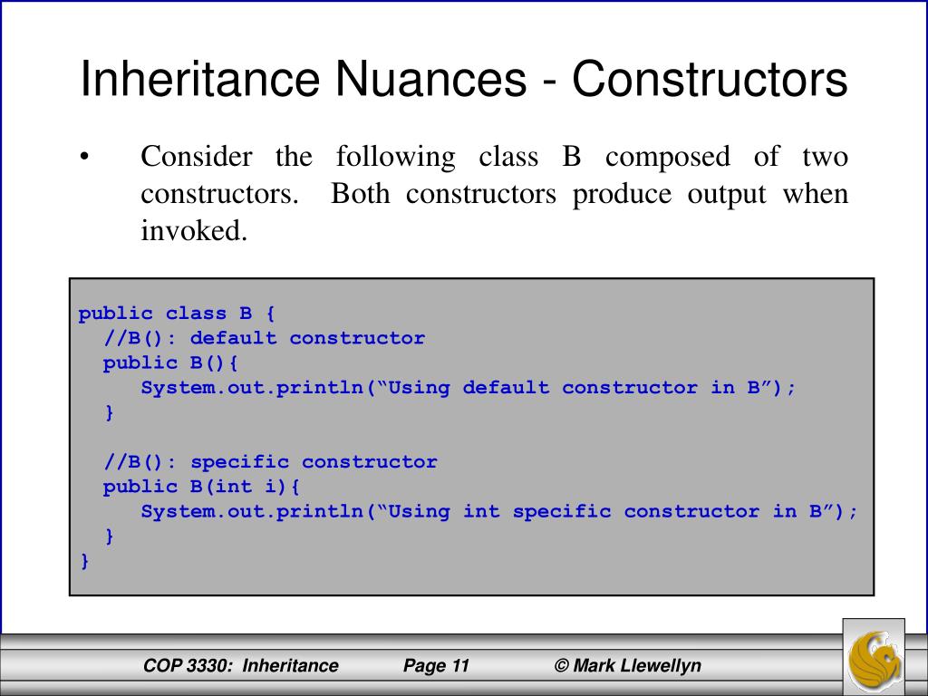 Ppt Cop 3330 Object Oriented Programming Summer 2007 Inheritance And Polymorphism Part 2