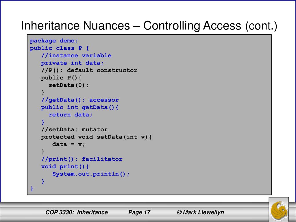 Ppt Cop 3330 Object Oriented Programming Summer 2007 Inheritance And Polymorphism Part 2
