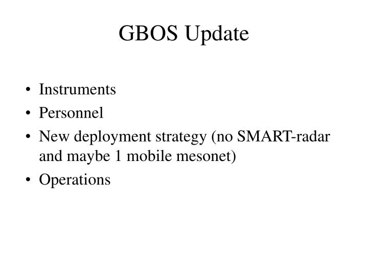 PPT - GBOS Update PowerPoint Presentation, free download - ID:3319221