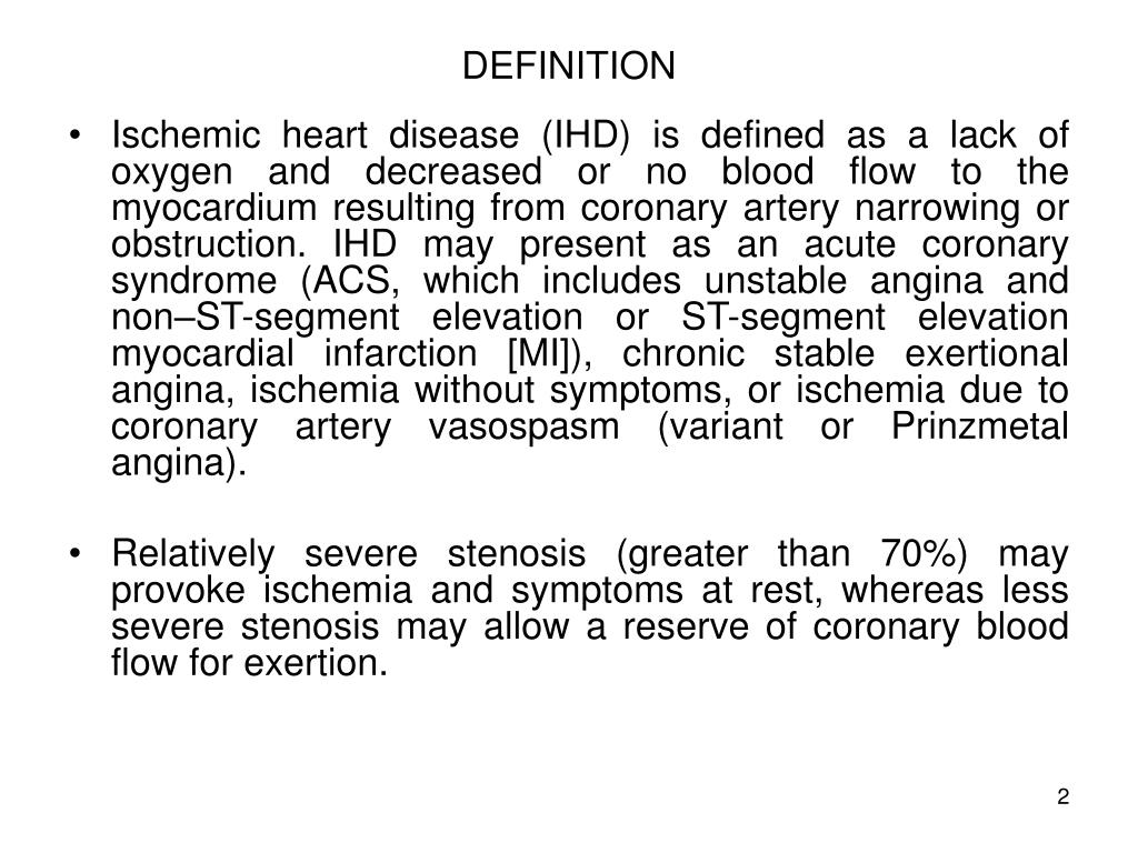 PPT - Clinical Pharmacy Chapter Three Ischemic heart disease (IHD ...