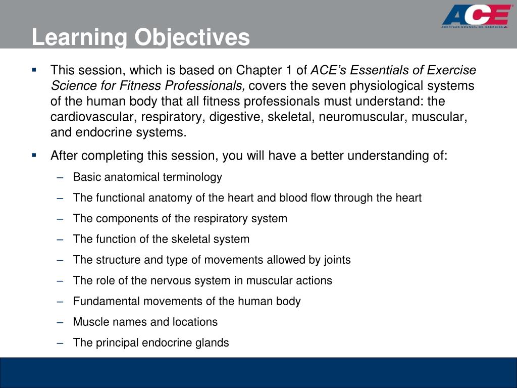 PPT - ACE’s Essentials of Exercise Science for Fitness Professionals ...