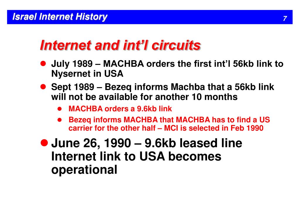 PPT - The Early History of the Israeli Internet PowerPoint Presentation ...