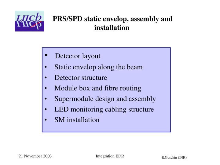PPT - PRS/SPD static envelop, assembly and installation PowerPoint ...