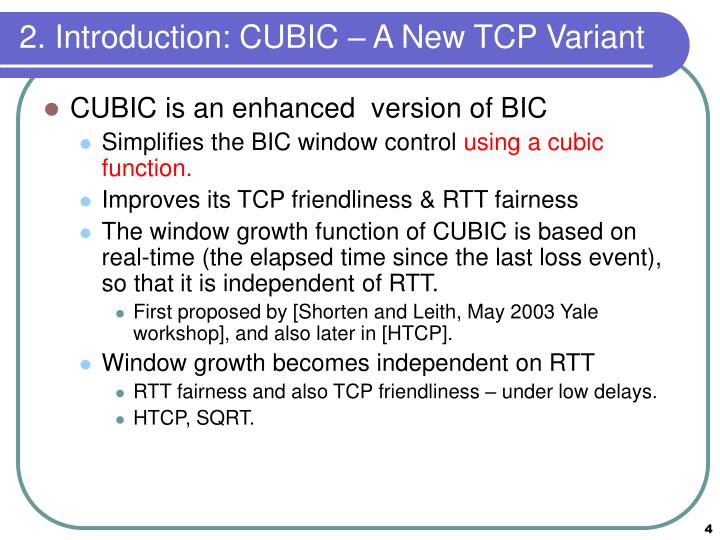 PPT - CUBIC : A New TCP-Friendly High-Speed TCP Variant PowerPoint Presentation - ID:3320400