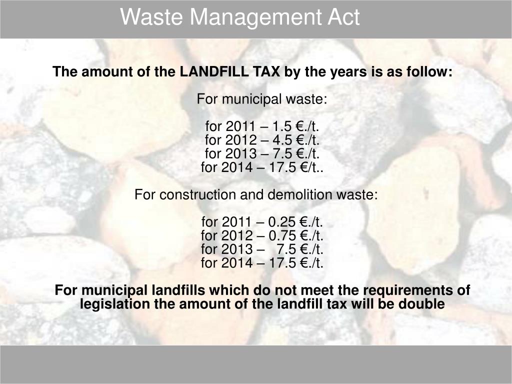 PPT - EU CDW FRAMEWORK NATIONAL CDW LEGAL FRAMEWORK IN BULGARIA WASTE ...