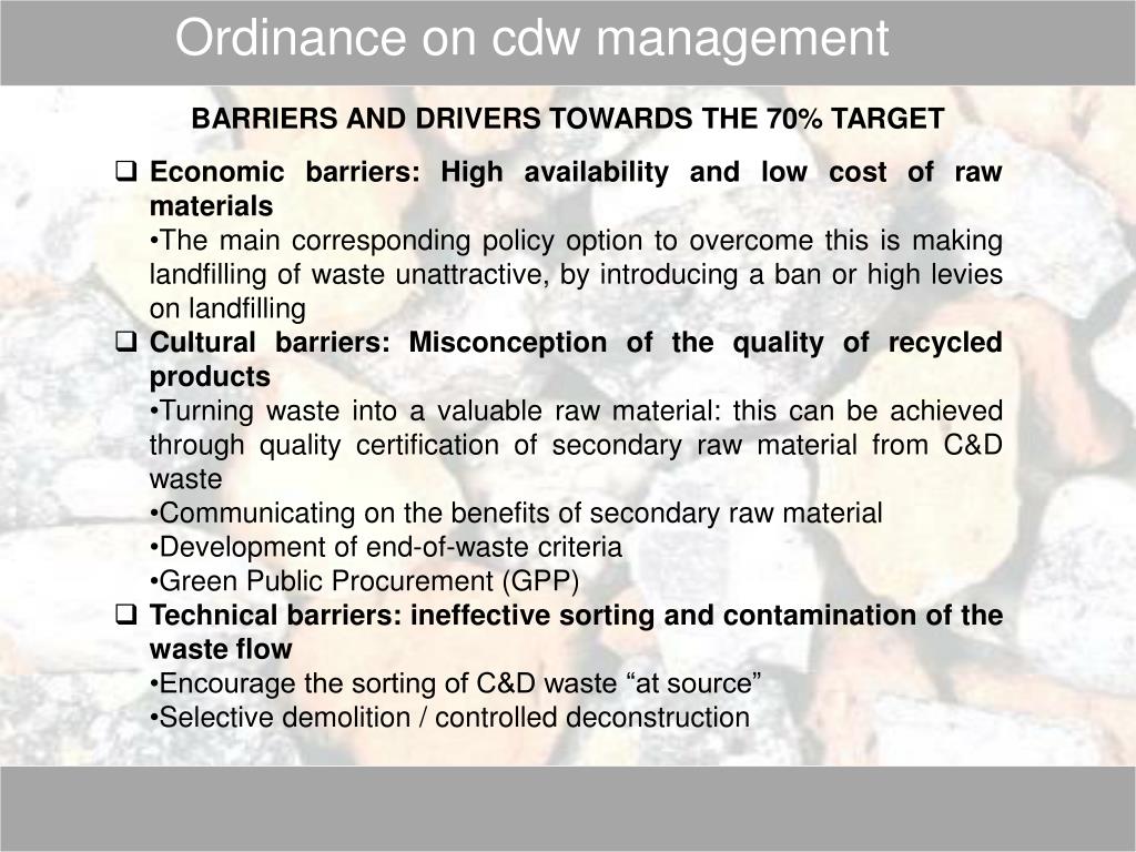 PPT - EU CDW FRAMEWORK NATIONAL CDW LEGAL FRAMEWORK IN BULGARIA WASTE ...