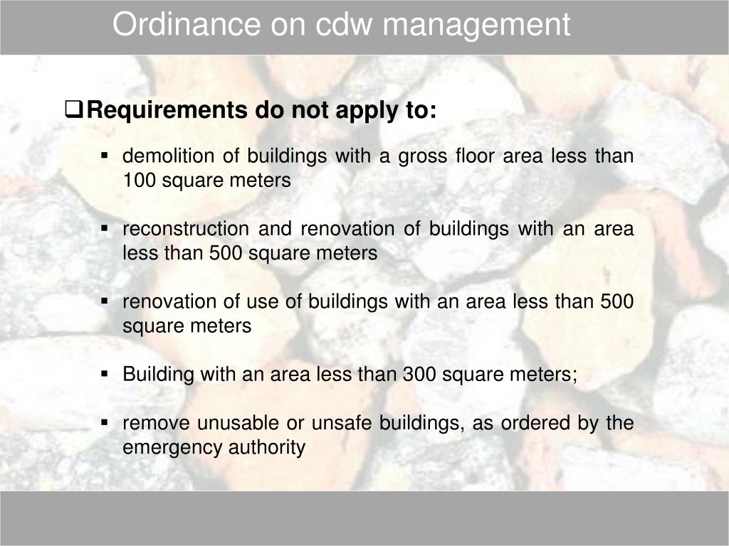 PPT - EU CDW FRAMEWORK NATIONAL CDW LEGAL FRAMEWORK IN BULGARIA WASTE ...