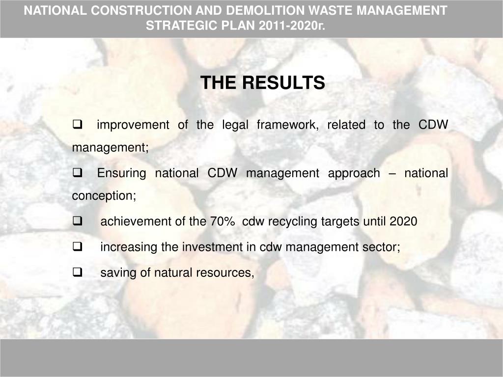 PPT - EU CDW FRAMEWORK NATIONAL CDW LEGAL FRAMEWORK IN BULGARIA WASTE ...