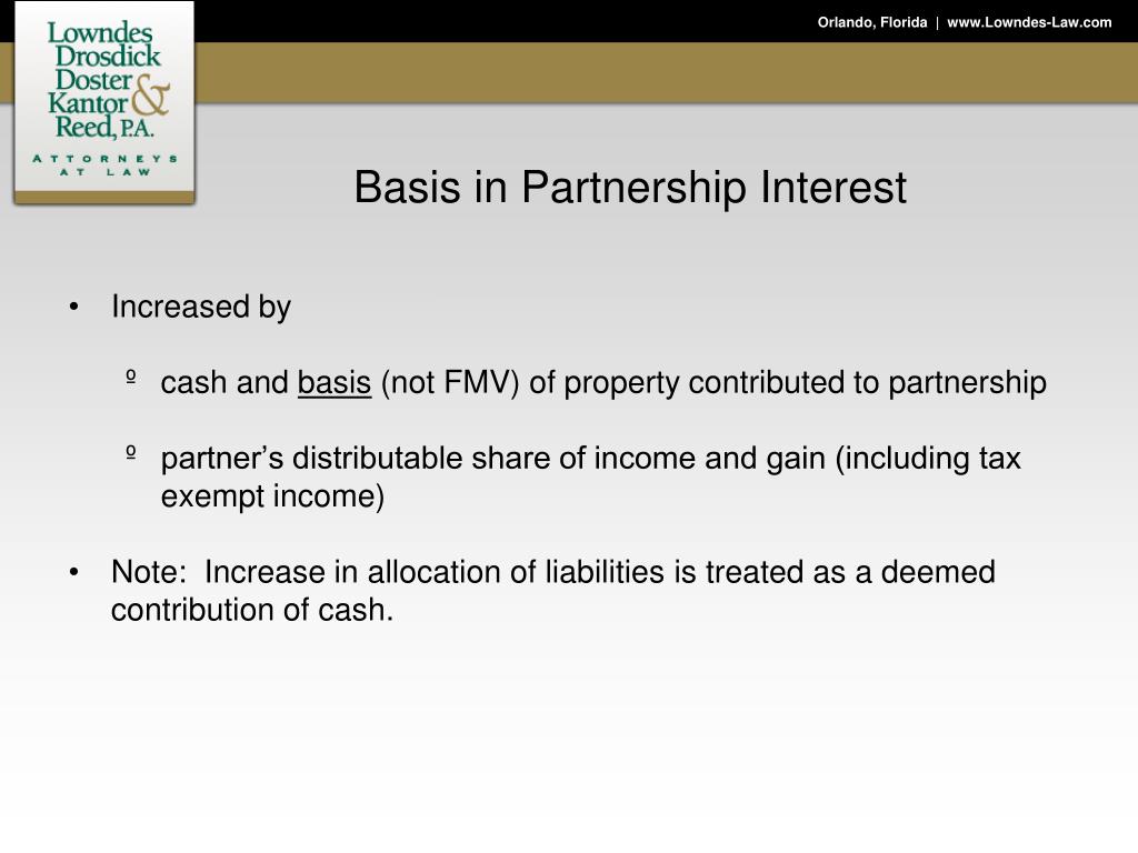 PPT - Partnership Termination and Transfer of a Partner’s Interest ...