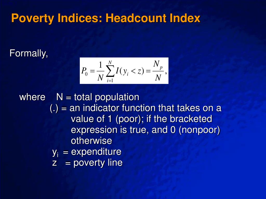 PPT - Poverty Measures Celia M. Reyes Introduction to Poverty Analysis ...