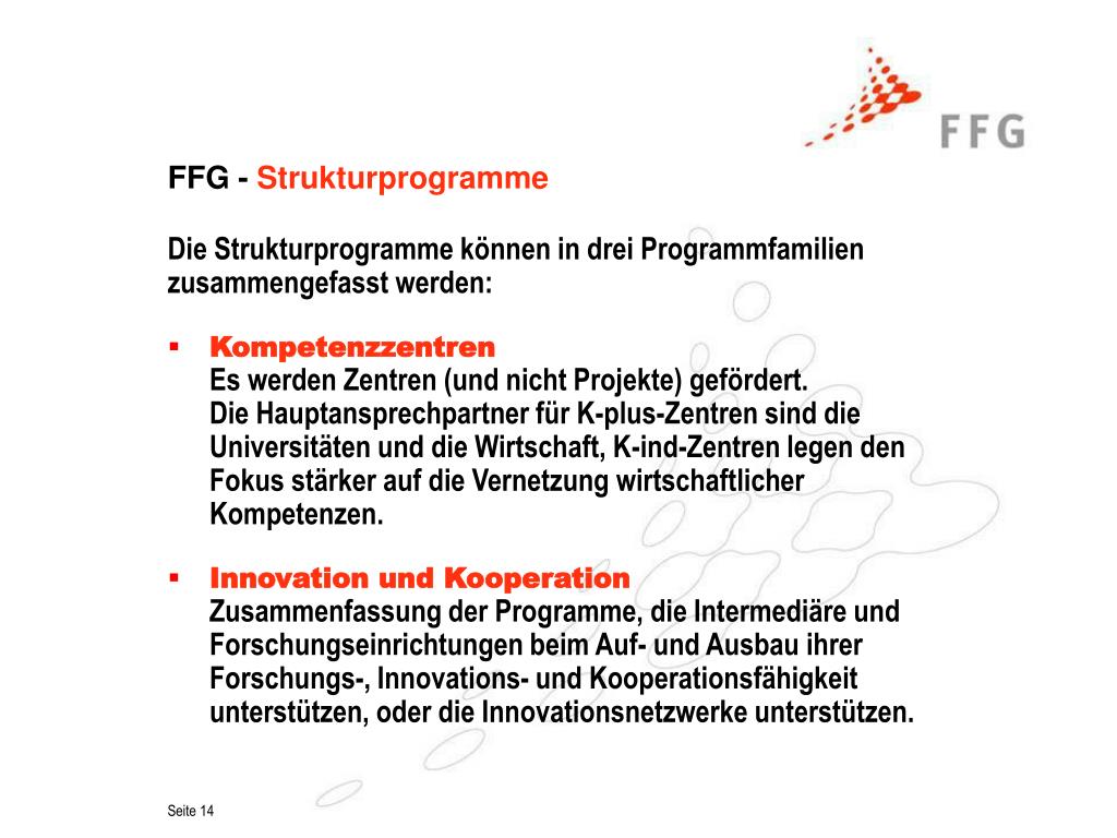 PPT - FFG - Forschungsförderungsgesellschaft PowerPoint Presentation ...