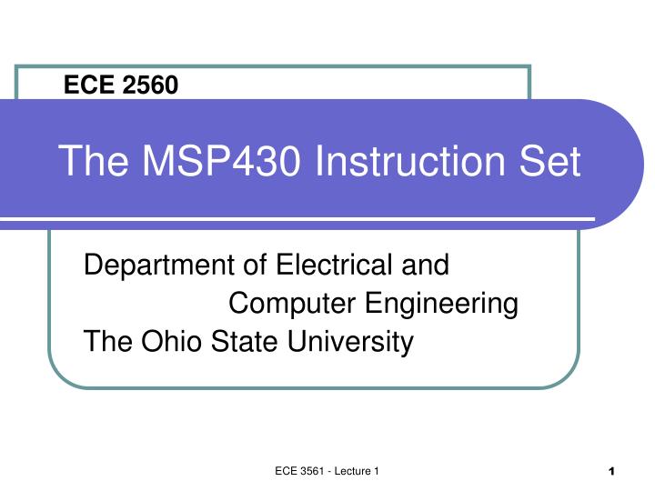 PPT - The MSP430 Instruction Set PowerPoint Presentation, free download ...