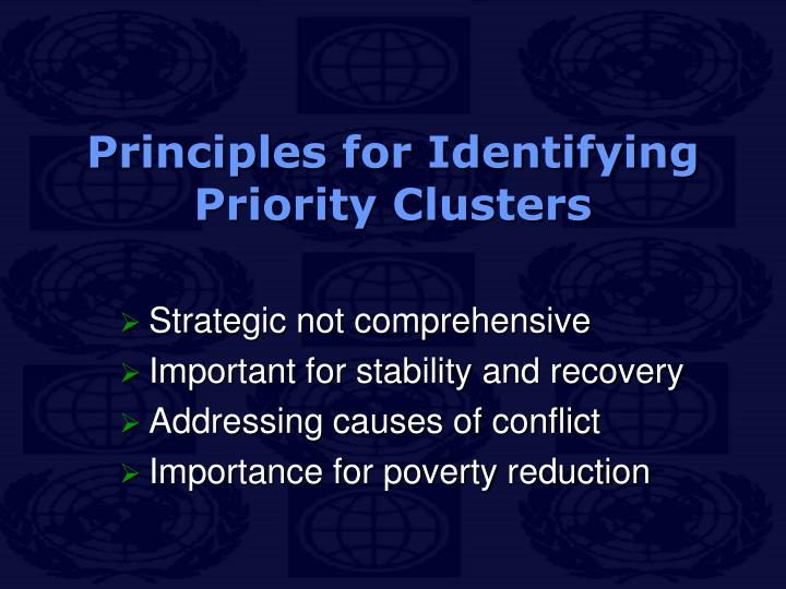 PPT - Principles for Identifying Priority Clusters PowerPoint ...