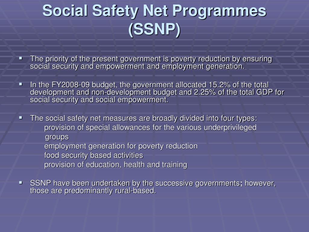 PPT - SOCIAL SAFETY NET PROGRAMMES IN BANGLADESH* PowerPoint ...