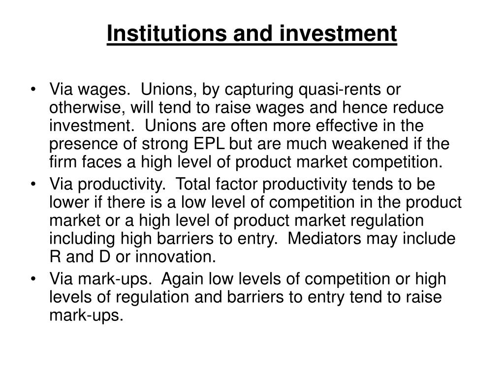 PPT - Investment and Institutions Stephen Nickell April 2006 PowerPoint ...