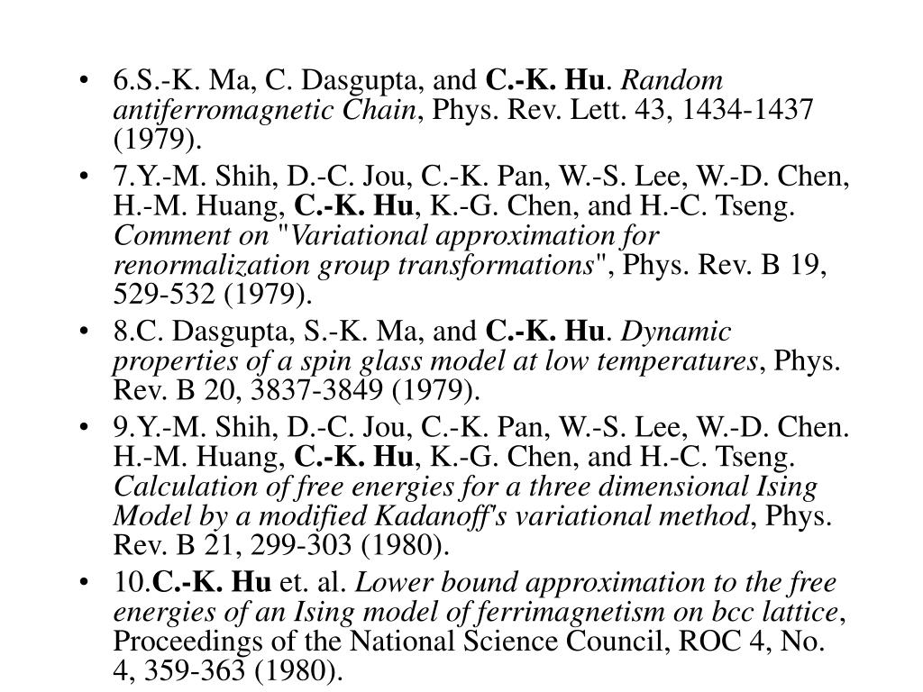 PPT - Chin-Kun Hu ( 胡進錕 ) Institute of Physics, Academia Sinica, Taipei ...