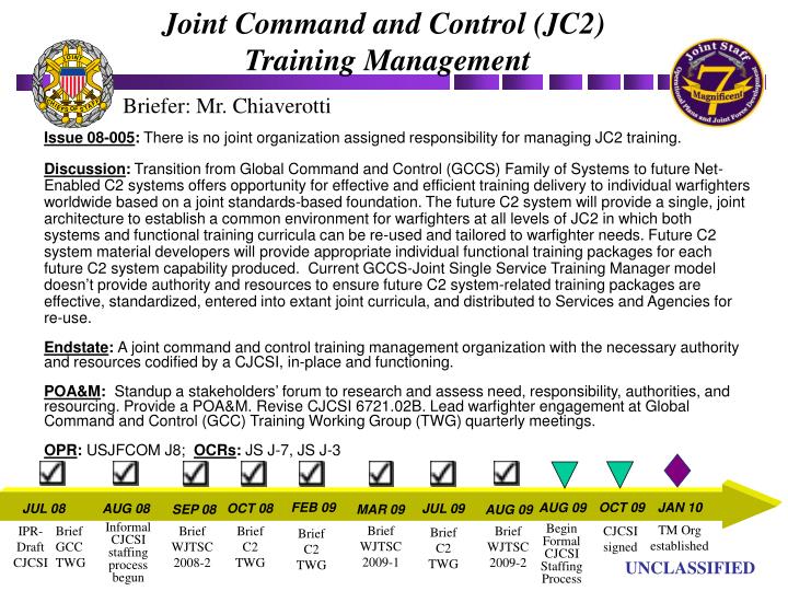 PPT - Joint Command and Control (JC2) Training Management PowerPoint ...
