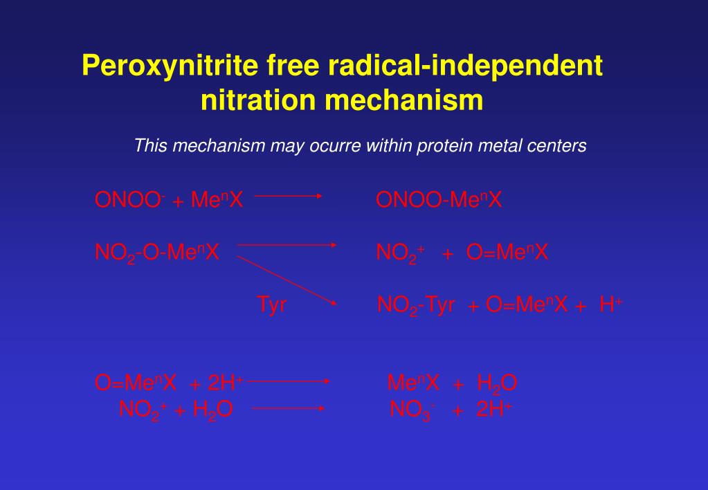 PPT - Protein 3-Nitrotyrosine: Formation, Evaluation and Biological ...