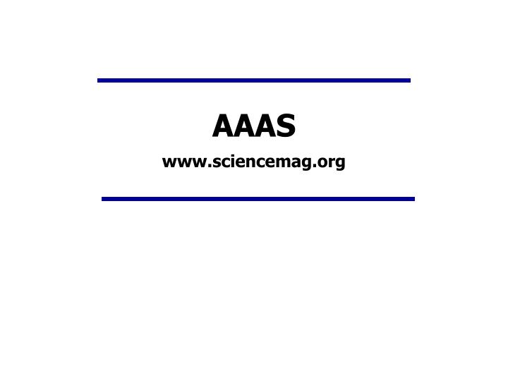 PPT - AAAS sciencemag PowerPoint Presentation, free download - ID:3323683