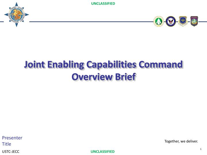 PPT - Joint Enabling Capabilities Command Overview Brief PowerPoint ...