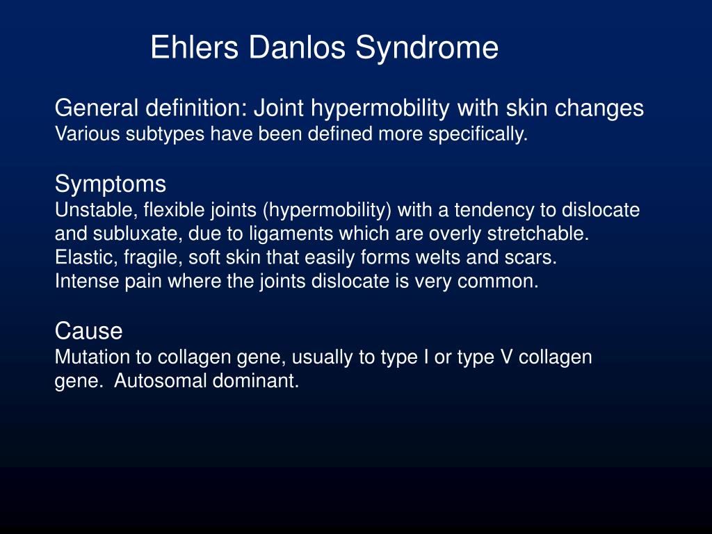 PPT - Genetic Collagen Disorders Osteogenesis Imperfecta Ehlers Danlos ...