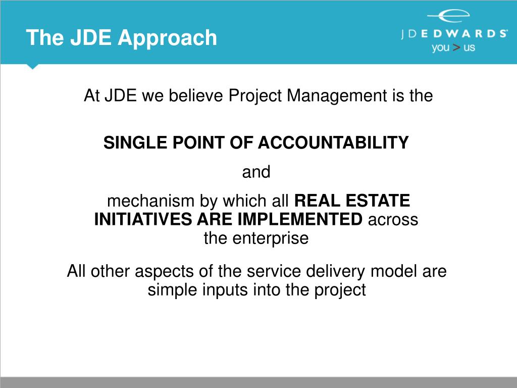 PPT - JD Edwards Real Estate and Workplace Services Project Management ...