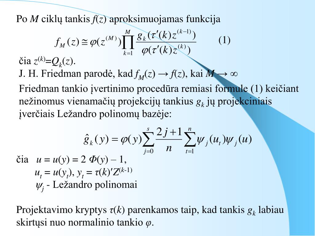PPT - Daugiamačio pasiskirstymo tankio neparametrinis įvertinimas ...