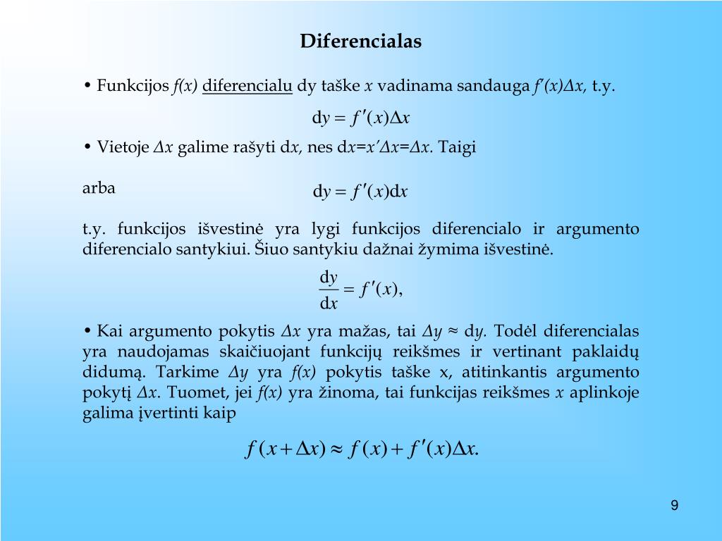 PPT - Matematinė analizė ir tiesinė algebra PowerPoint Presentation ...
