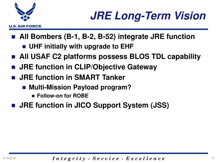 PPT - USAF JRE Plan PowerPoint Presentation - ID:3324192
