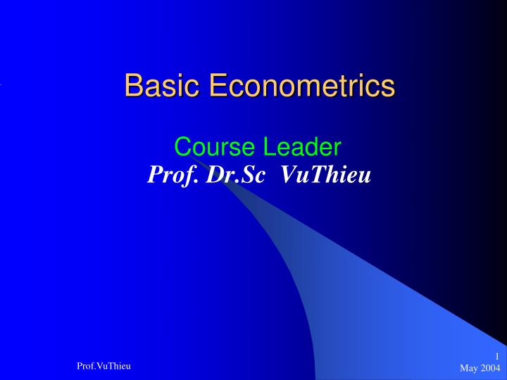 Ppt Basic Econometrics Powerpoint Presentation Free Download Id
