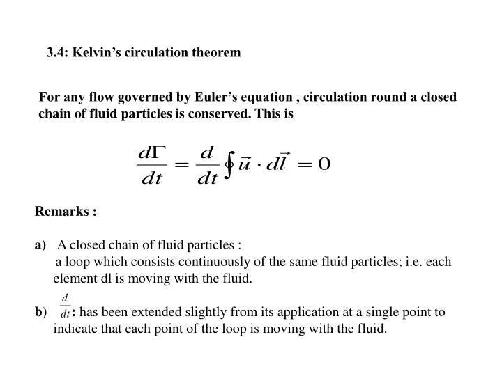 PPT - 3.4: Kelvin’s circulation theorem PowerPoint Presentation, free ...