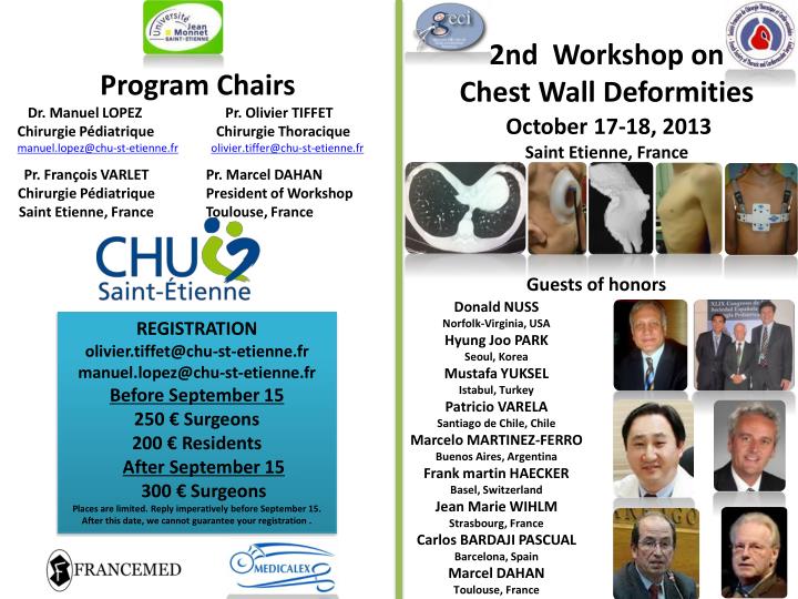 PPT - 2nd Workshop on Chest Wall Deformities PowerPoint Presentation ...
