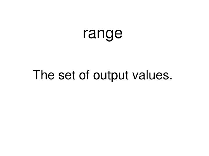 PPT - range PowerPoint Presentation, free download - ID:3325951