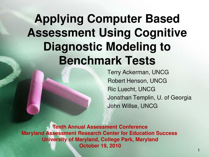 PPT - Applying Computer Based Assessment Using Cognitive Diagnostic ...