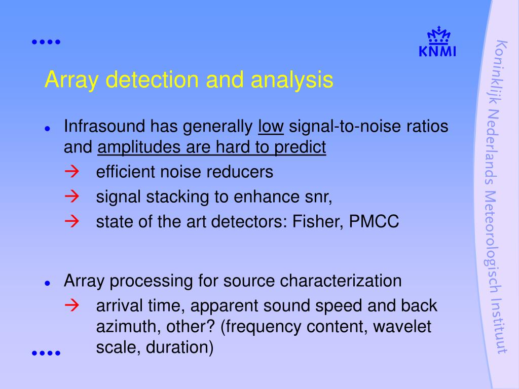 Ppt Large Experimental Infrasound Array At Deelen Detection And Signal Analysis Powerpoint