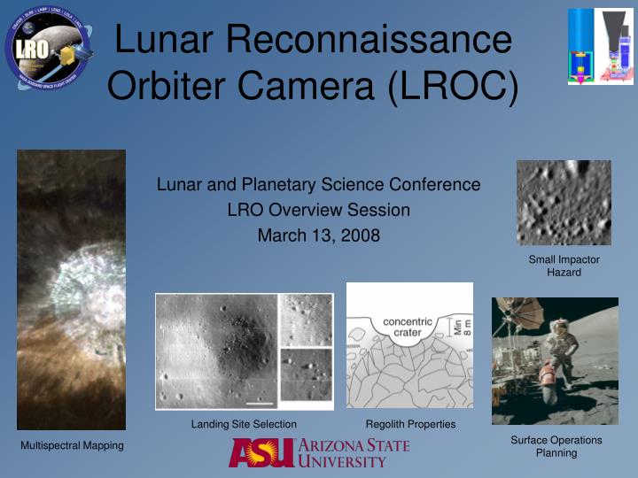 PPT - Lunar Reconnaissance Orbiter Camera (LROC) PowerPoint ...