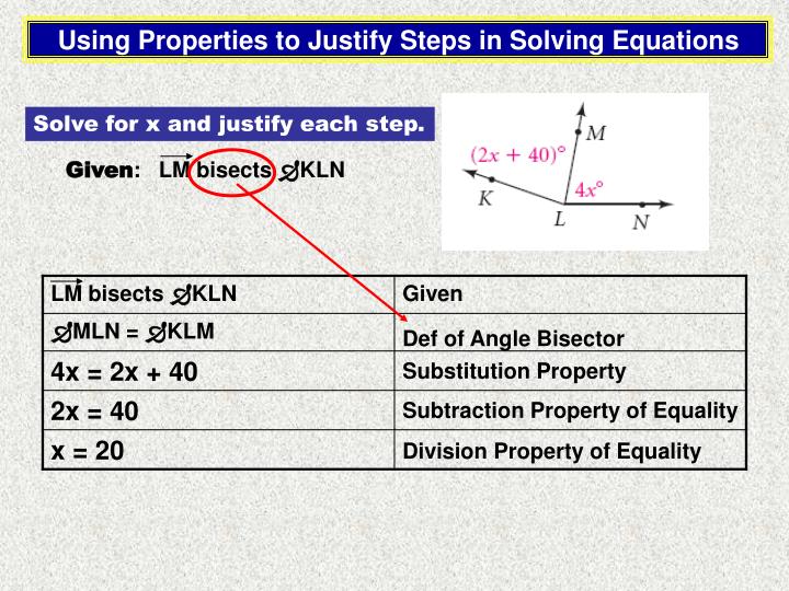 PPT - Objectives: Connect reasoning in algebra and geometry Justify ...
