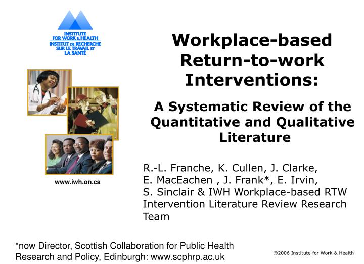 PPT - Workplace-based Return-to-work Interventions: PowerPoint ...