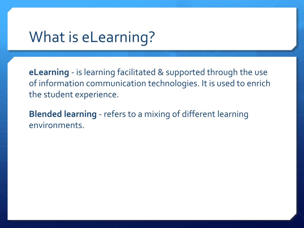 PPT - A vision for eLearning in the School of Medicine PowerPoint ...